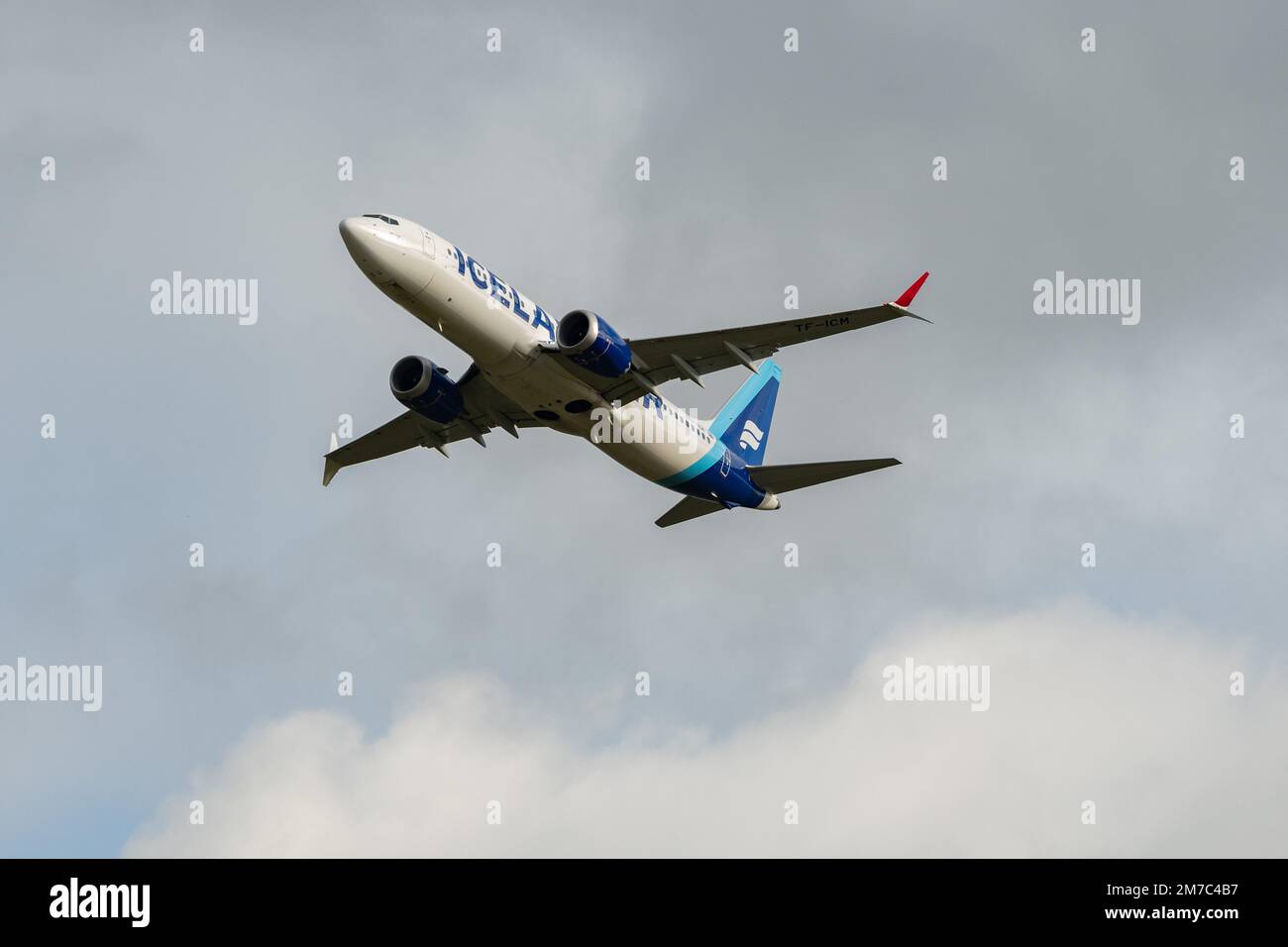 Zurich, Switzerland, December 23, 2022 Icelandair Boeing 737-8 MAX ...