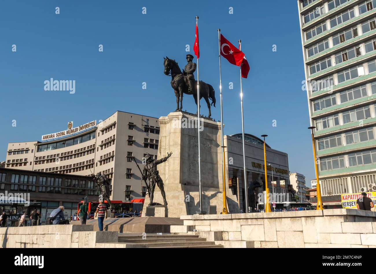 Victory Monument Ankara. Sculptural composition was designed by the ...