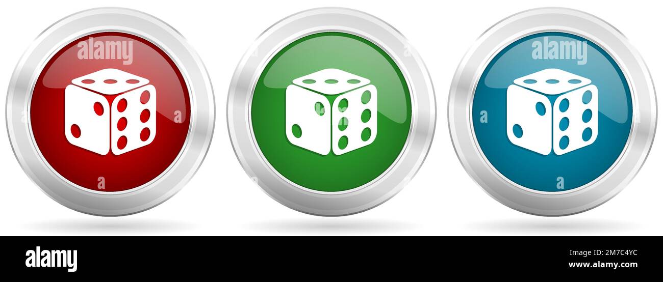 Chrome dice Stock Vector Images - Alamy