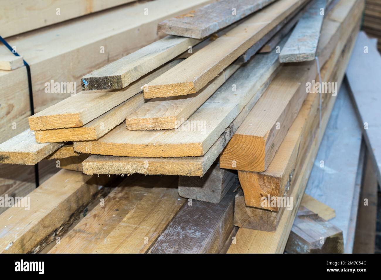 Lumber at a construction site Stock Photo - Alamy