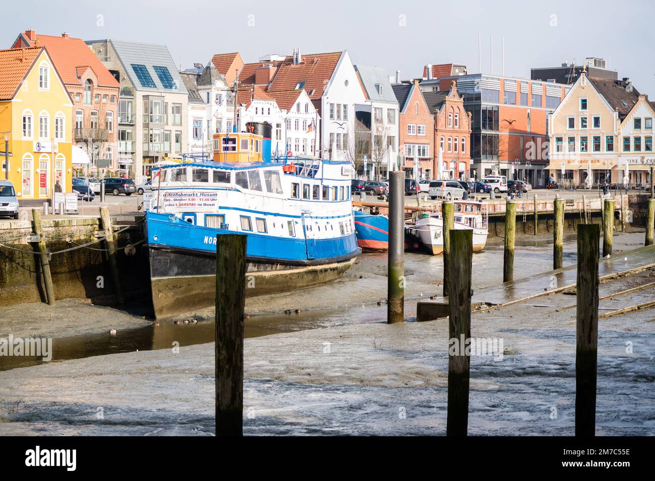 Port city of Husum in Schleswig Holstein Stock Photo - Alamy