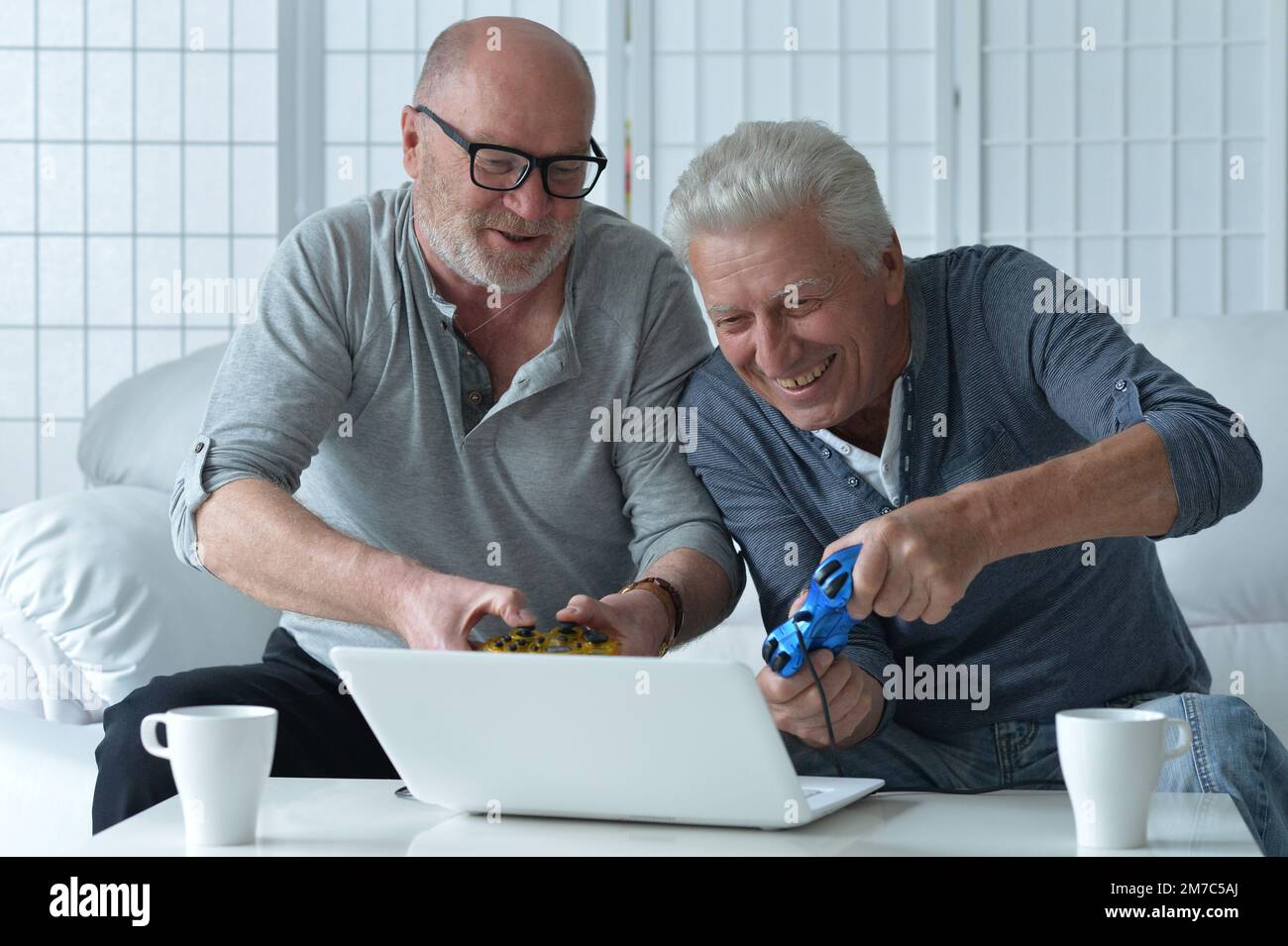 Two retired men playing hi-res stock photography and images - Alamy