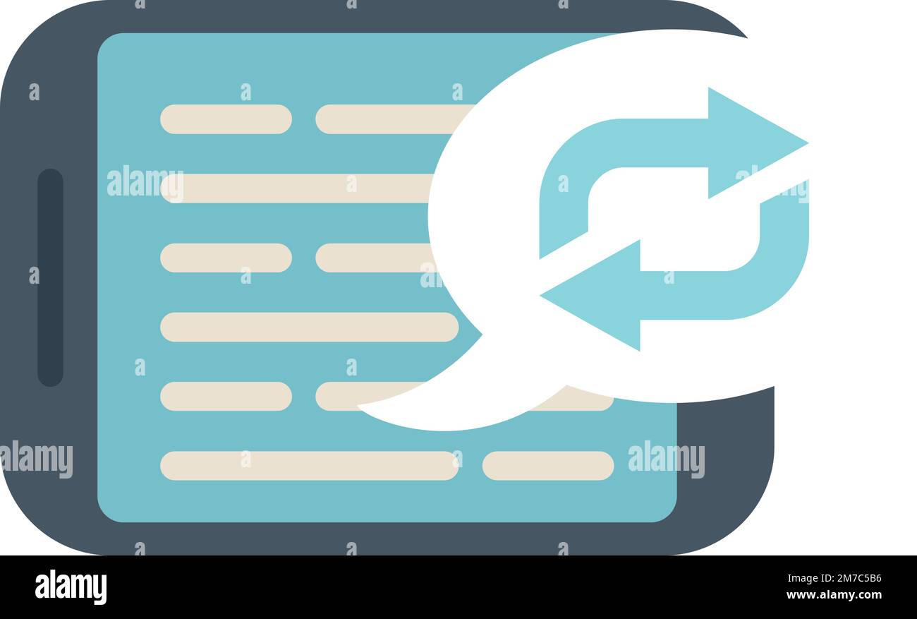 Tablet repost icon flat vector. Check graph. Market mark isolated Stock ...