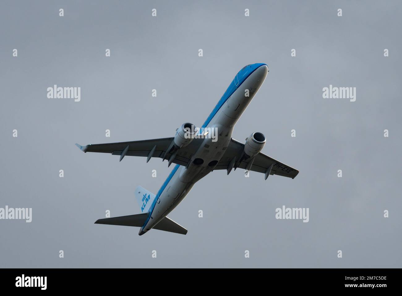Zurich, Switzerland, December 23, 2022 KLM Royal Dutch airlines Embraer ...