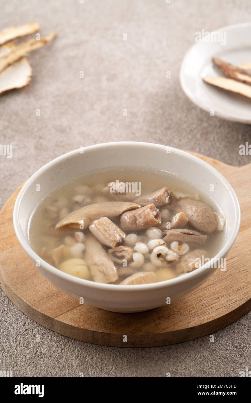 Four Tonics Soup. Delicious homemade Taiwanese traditional Chinese herb ...