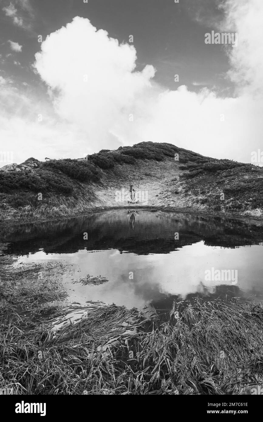 Calm lake photography Black and White Stock Photos & Images - Alamy