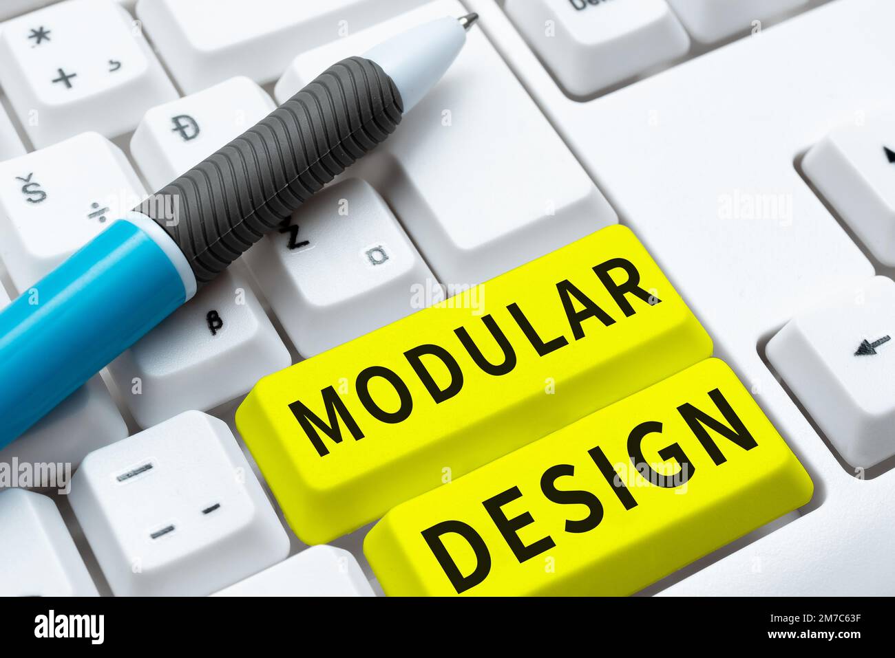 Conceptual caption Modular Design. Business concept product designing ...