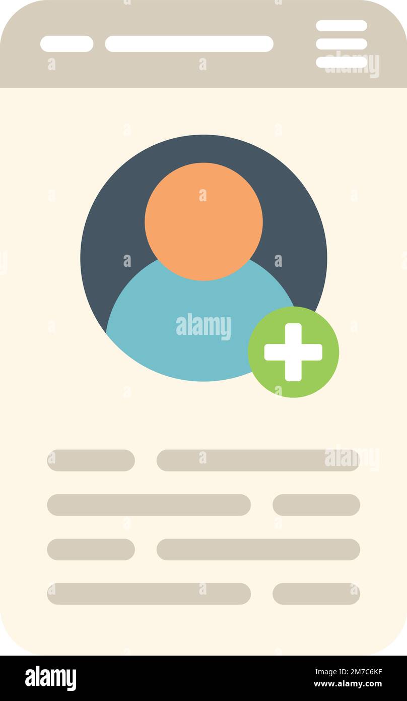 Web subscribe icon flat vector. Email newsletter. Notice interface ...