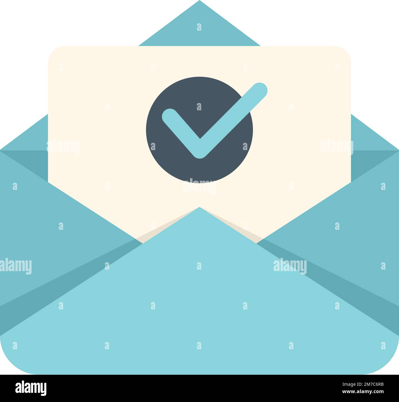 Subscribe email icon flat vector. Button letter. Interface mail ...