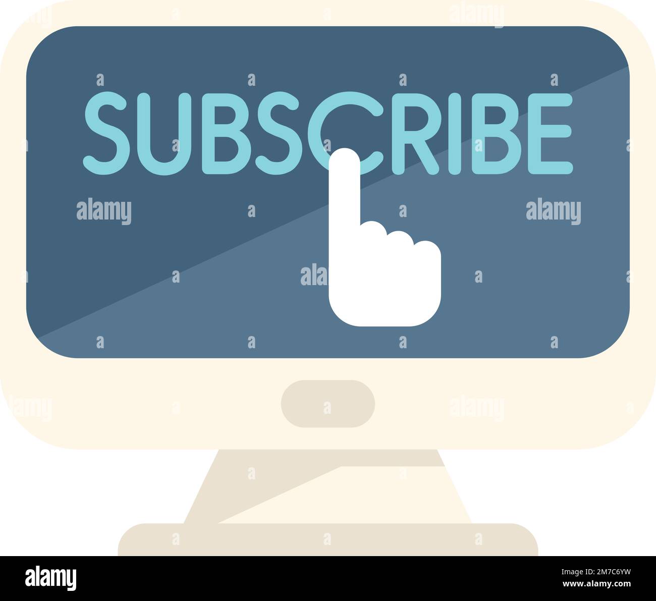 Subscribe online icon flat vector. Letter notice. Pop post isolated ...