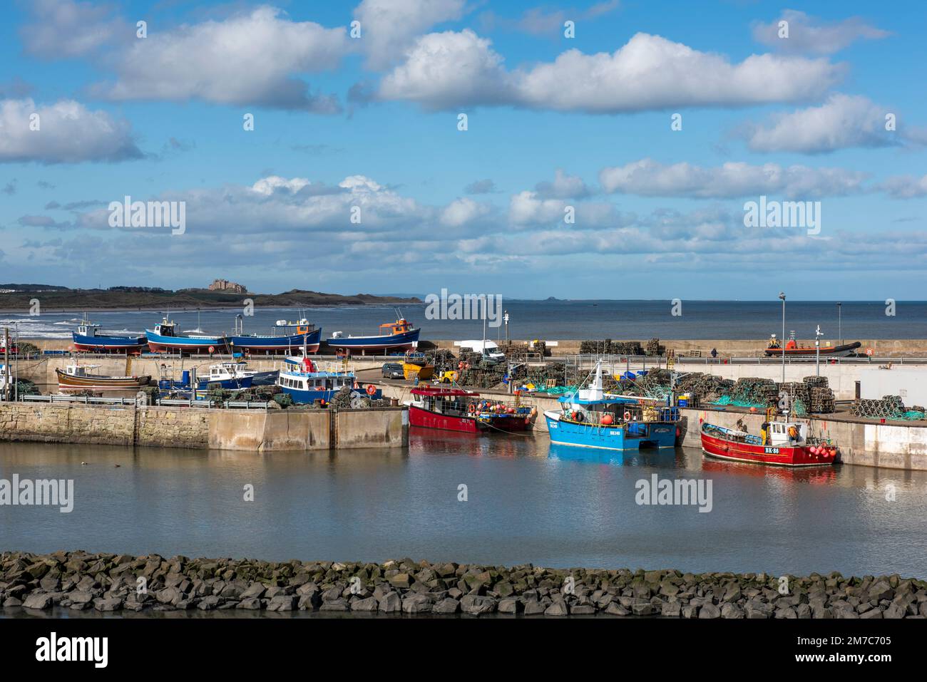 Seahouses Harbour Northumberland UK Stock Photo - Alamy
