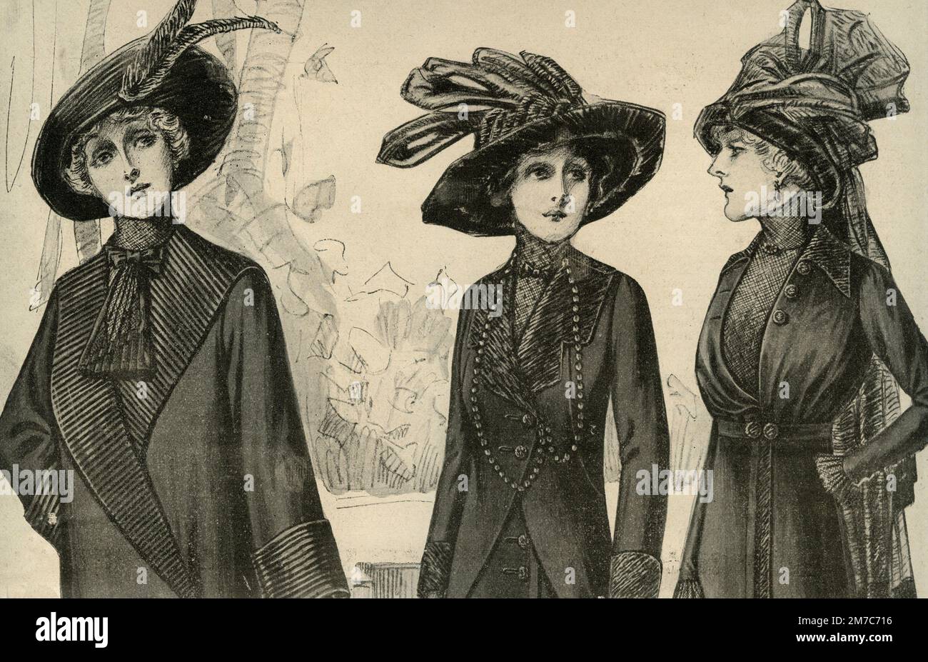 Illustration of women clothes fashion and style from vintage magazine ...