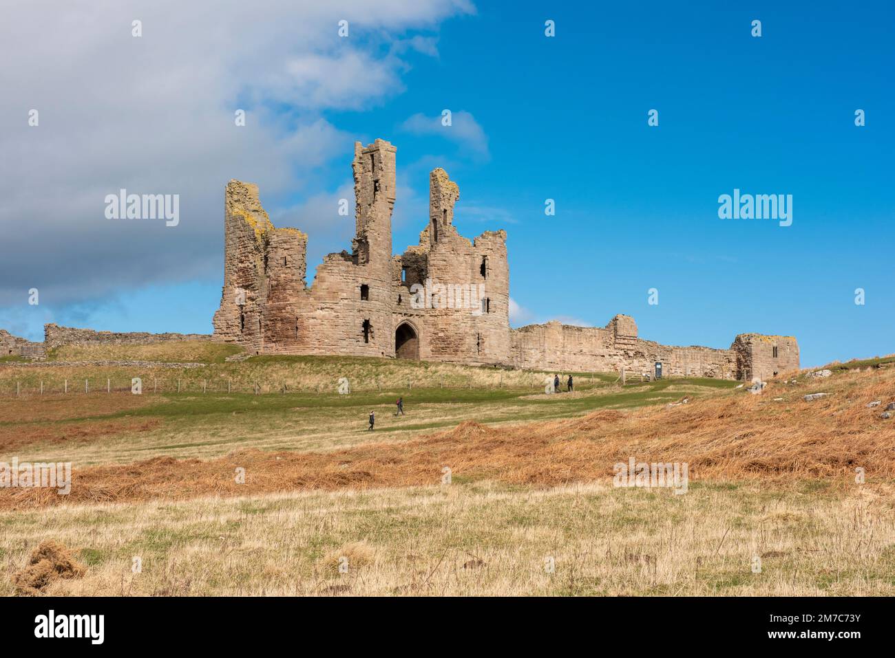 Dunstanburgh Castle Craster, Alwick Northumberland uk Stock Photo - Alamy