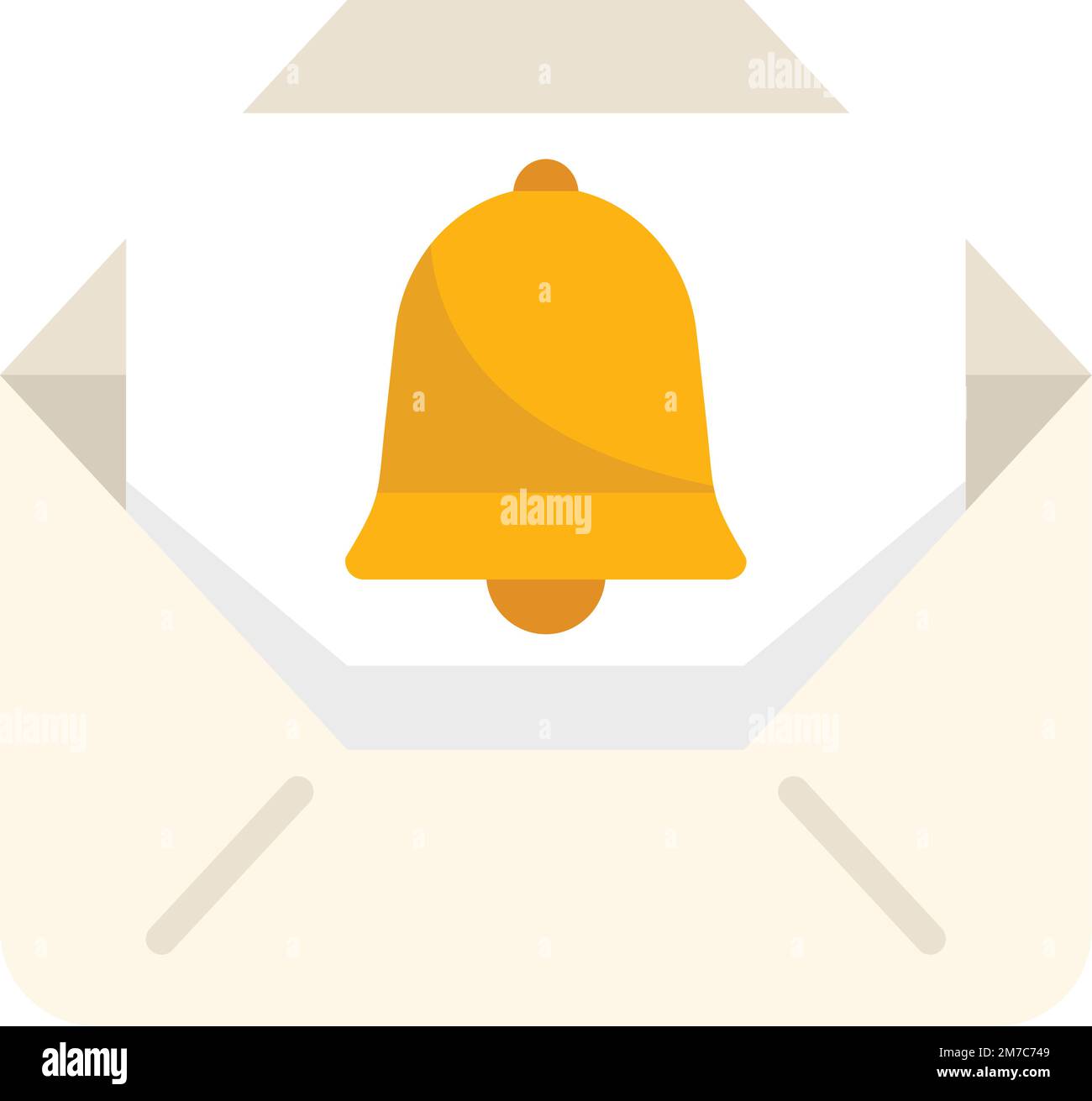 Mail sound icon flat vector. Email message. Social window isolated ...