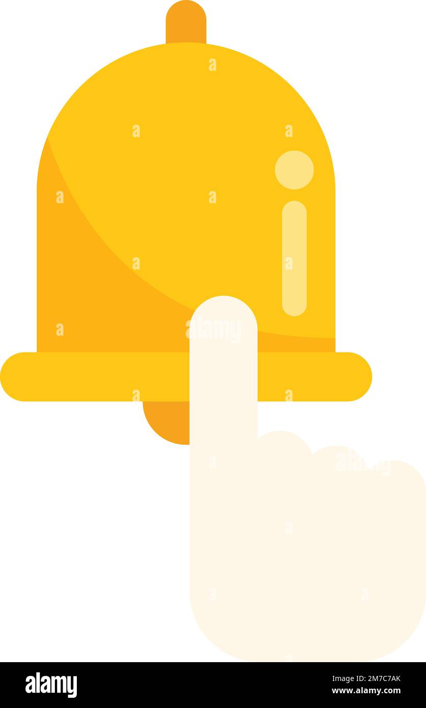 Click subscribe icon flat vector. Notice letter. Social post isolated ...