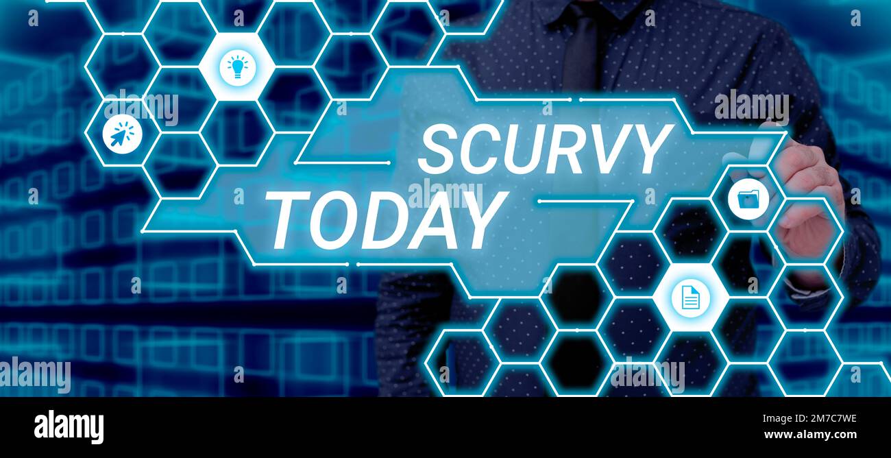 Conceptual caption Scurvy. Business concept disease caused by a lack of ...