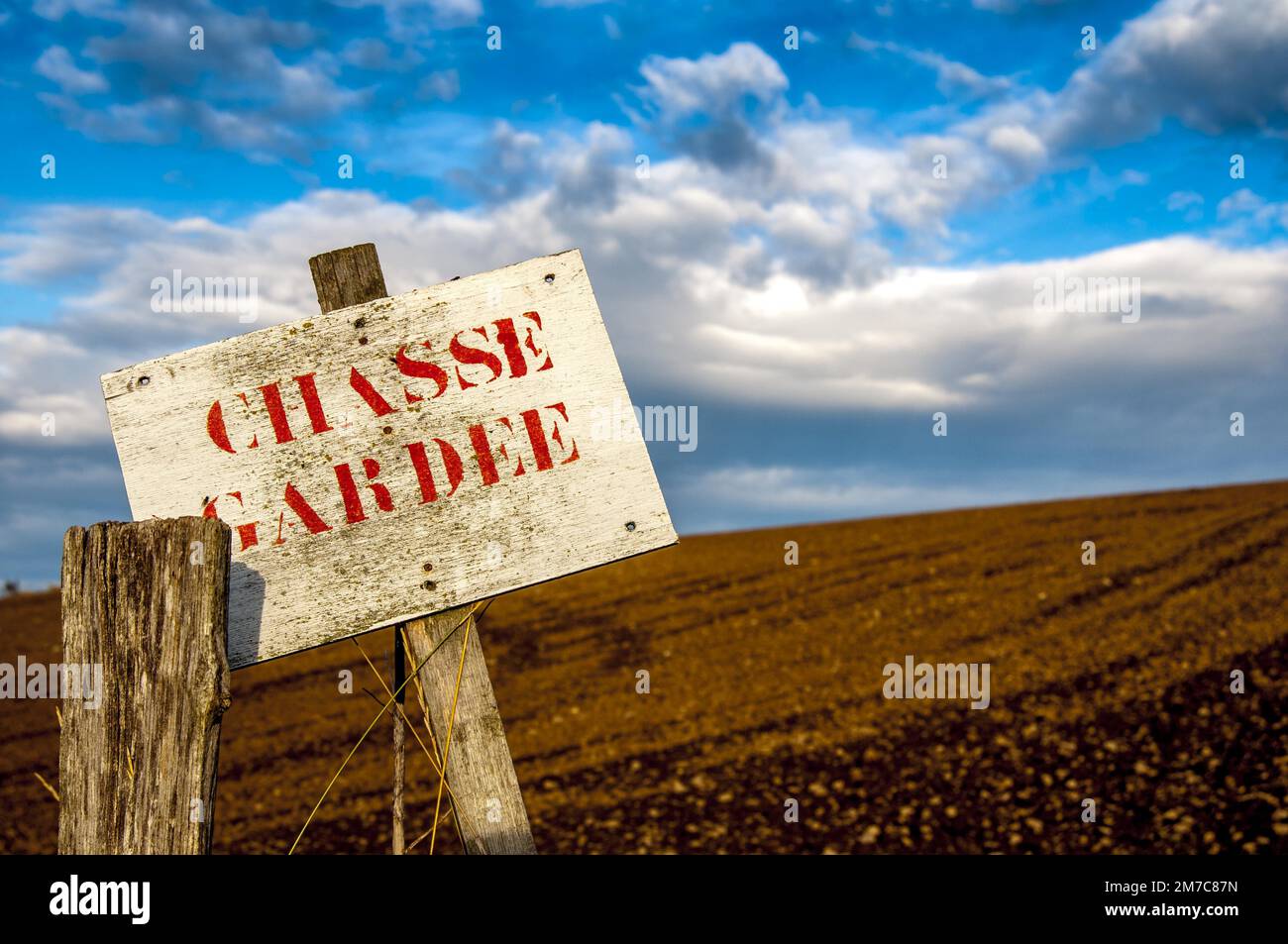 France. Puy de Dome (63) No Hunting Sign Stock Photo - Alamy