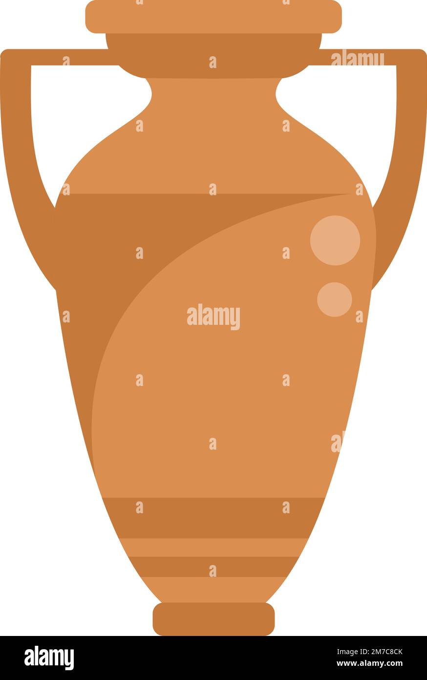Pottery amphora icon flat vector. Ancient vase. Ceramic pot isolated ...