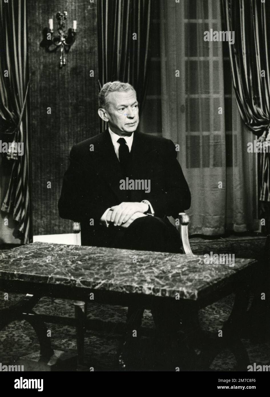 French politician and Prime Minister Maurice Couve de Murville, France ...