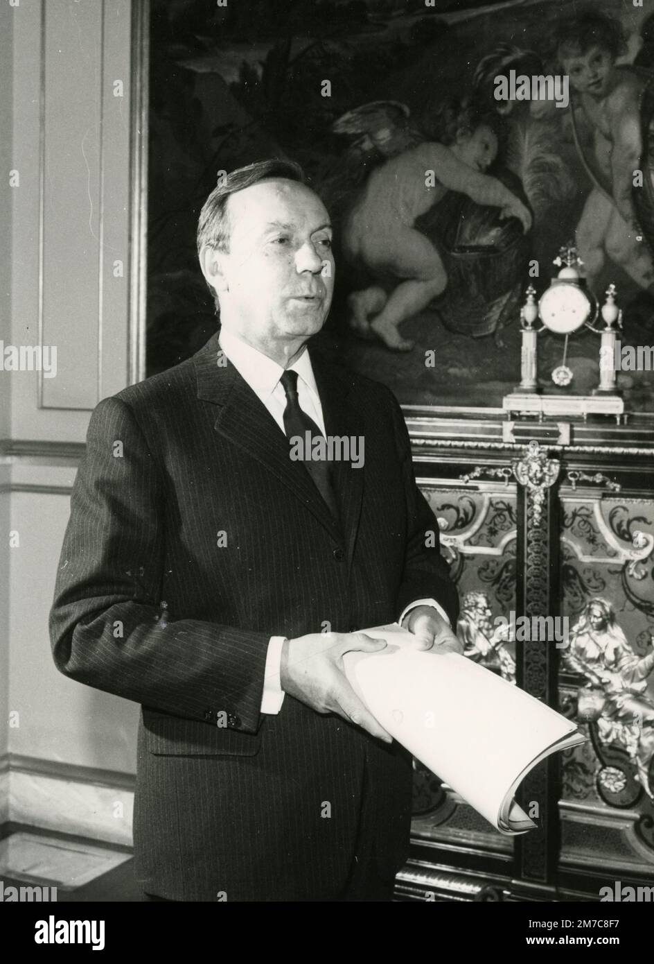 French politician and Prime Minister Michel Debré, France 1968 Stock ...