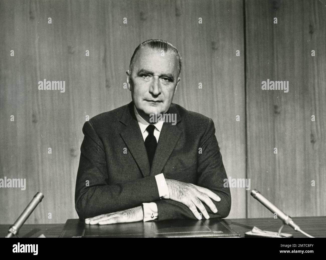 French politician and President Charles Pompidou, France 1970 Stock ...
