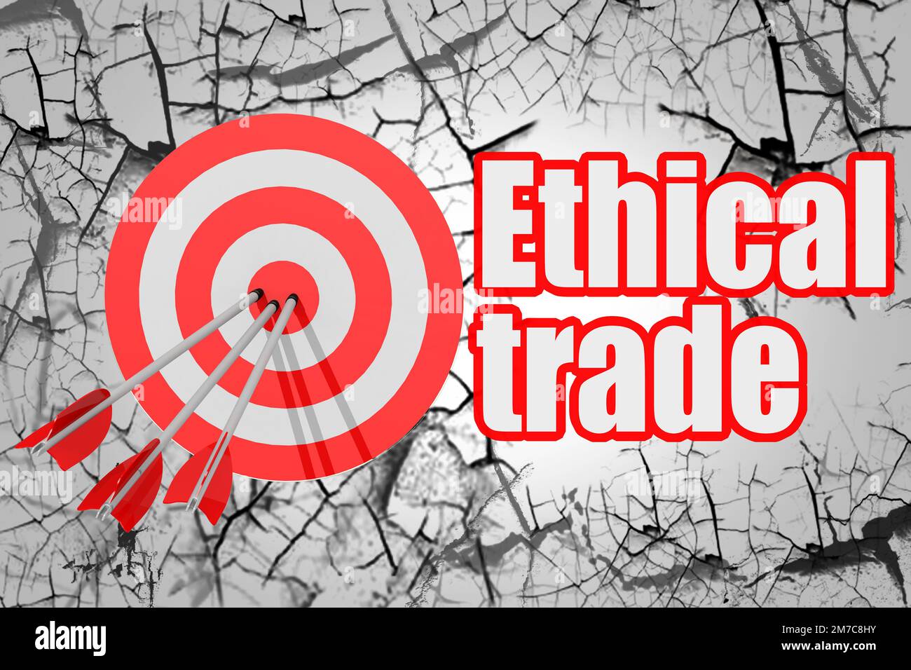 Ethical trade word with red arrow and board, 3D rendering Stock Photo ...