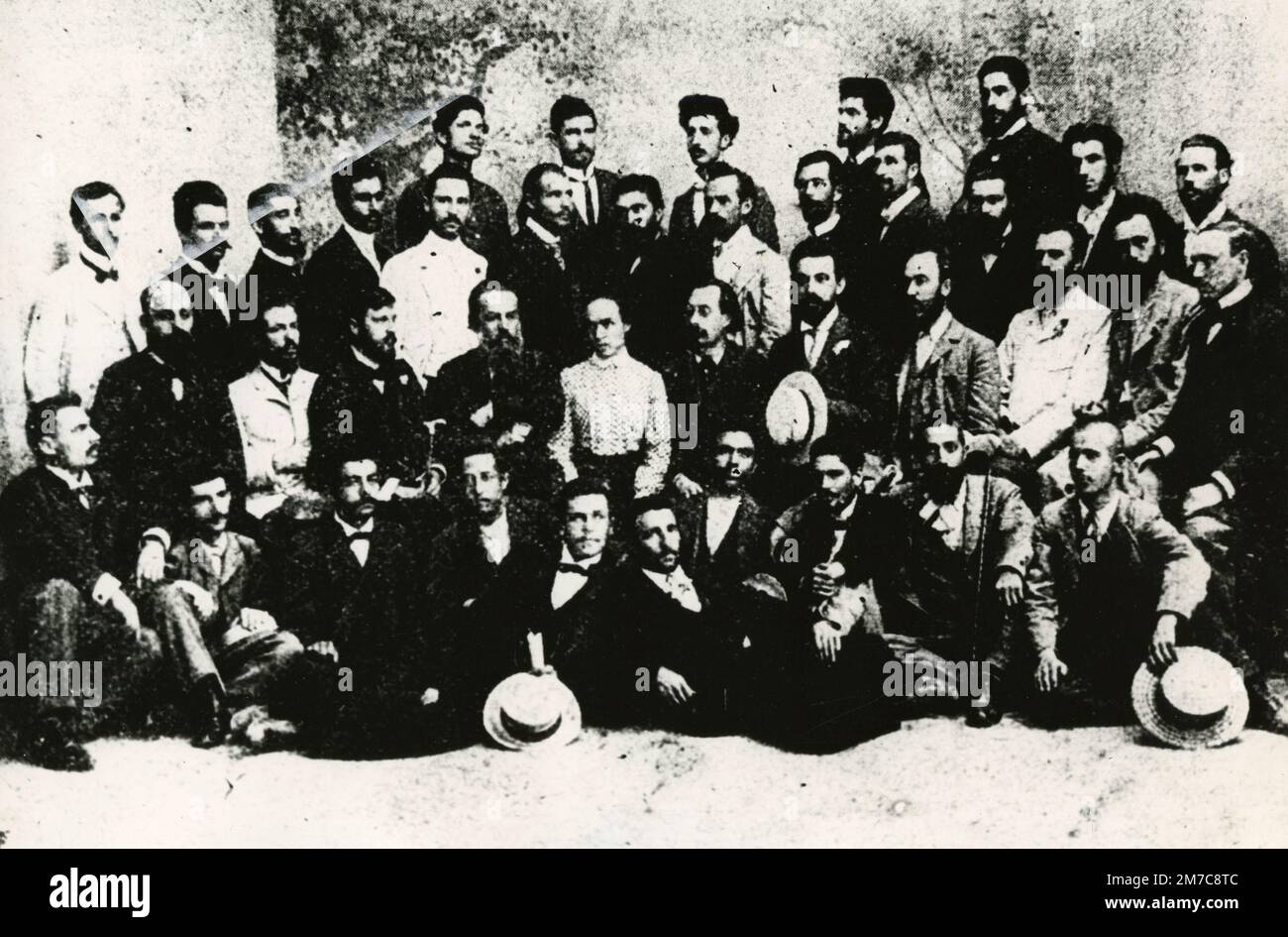 Large group photo of Bulgarian communist politicians and activists ...