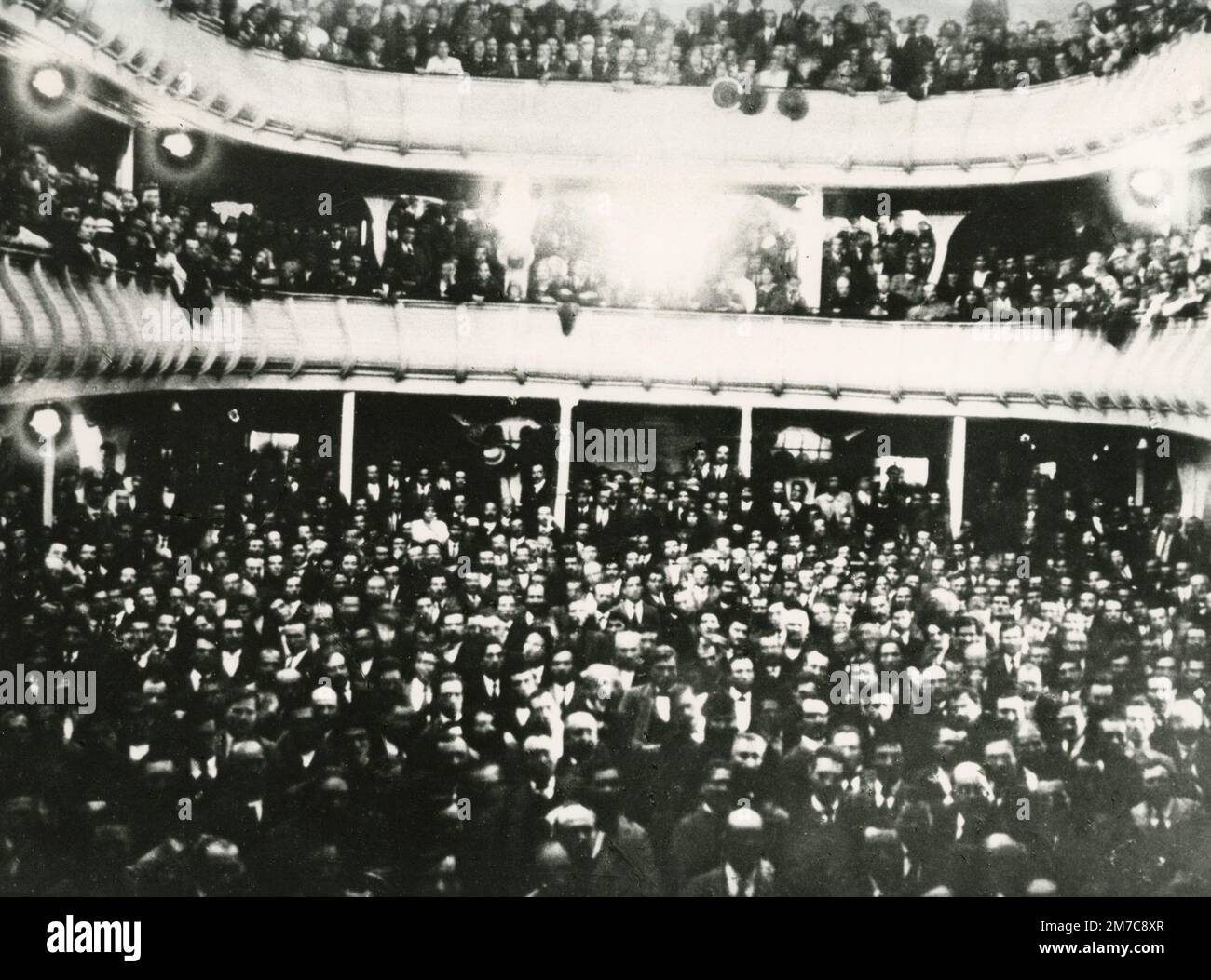 Communist Assembly meeting in a theatre, Sofia, Bulgaria, 1900s Stock ...
