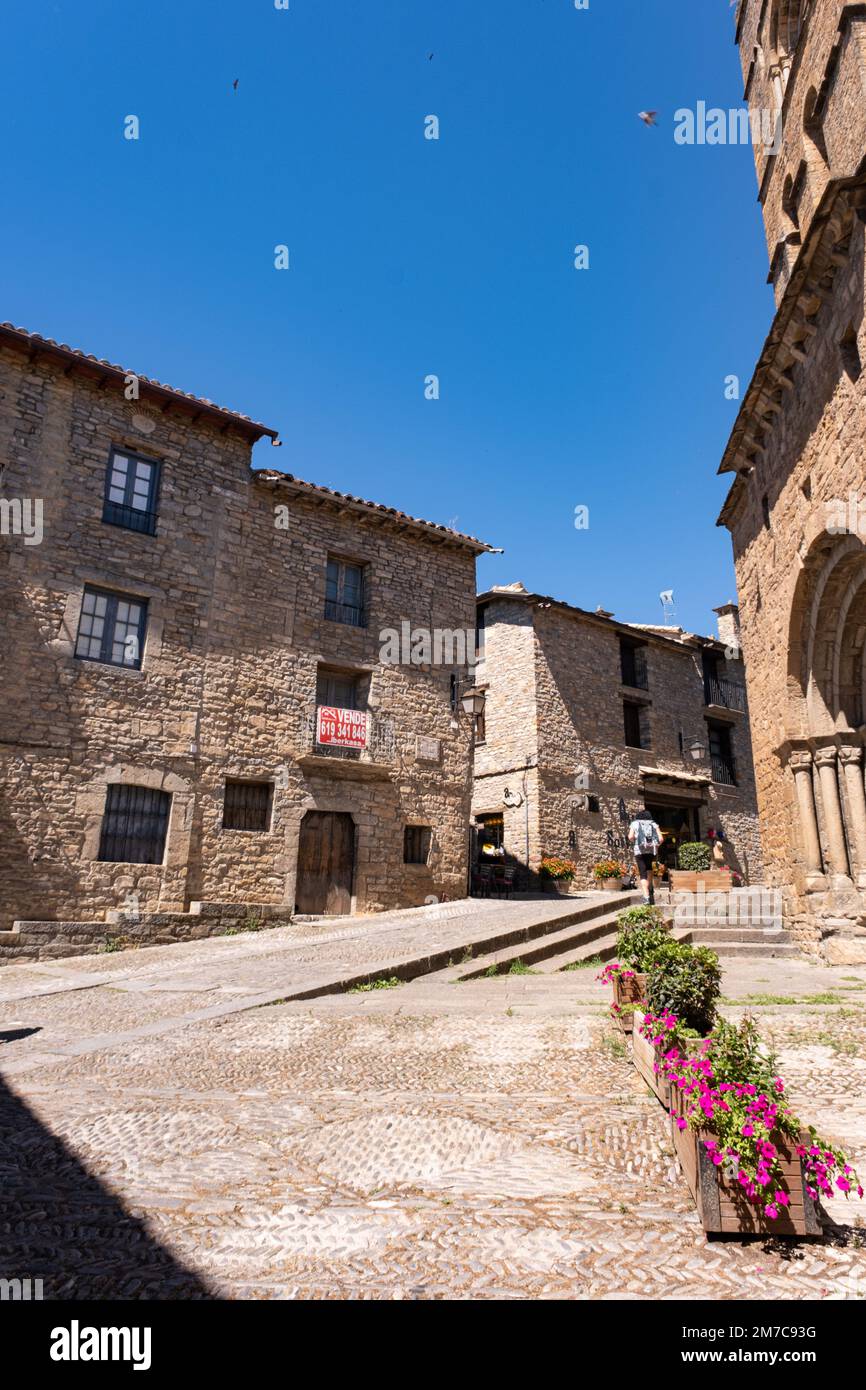 Typical beautiful villages of Spain - Ainsa Sobrarbe ,Huesca province ...