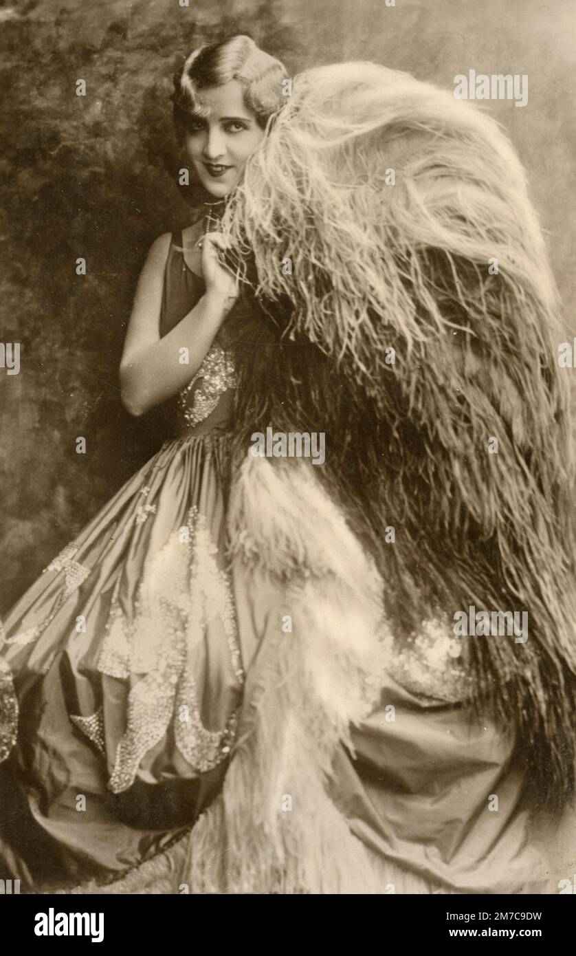 Portrait of Italian silent film actress Maria Jacobini, 1920s Stock ...