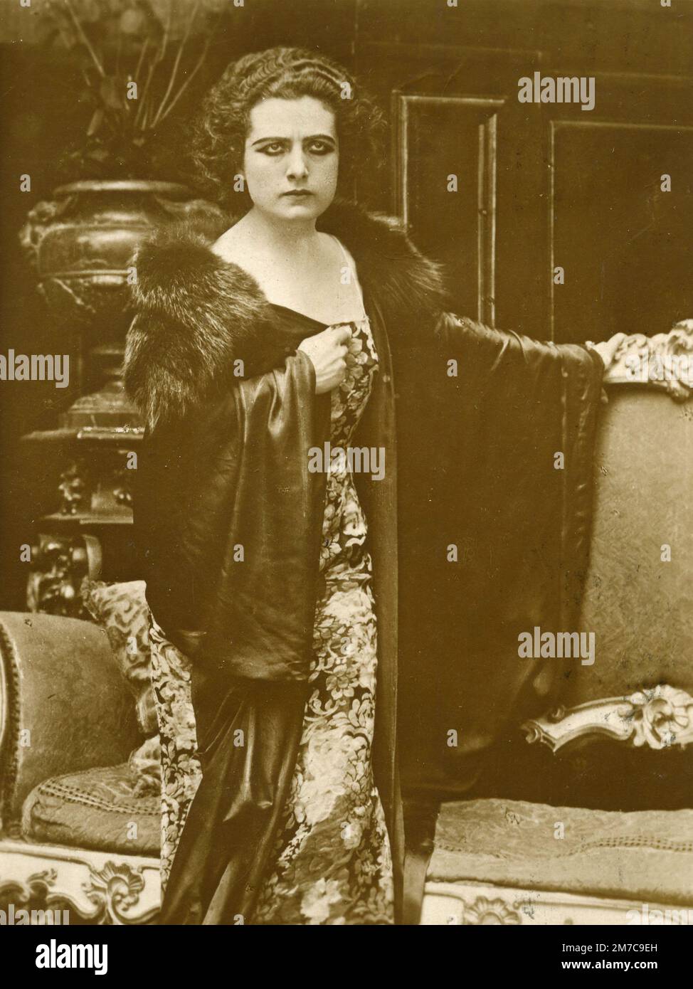 Portrait of Italian silent film actress Francesca Bertini, 1920s Stock ...