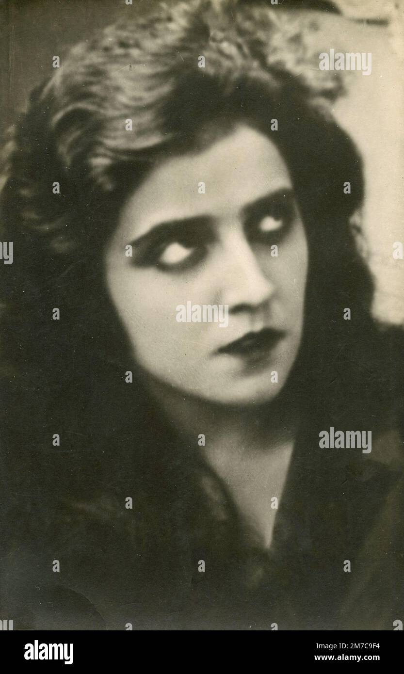 Portrait of Italian silent film actress Maria Jacobini, 1920s Stock ...