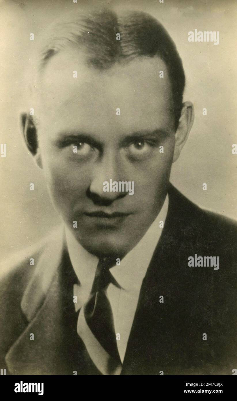 Portrait of American silent film actor Conrad Nagel, 1920s Stock Photo ...