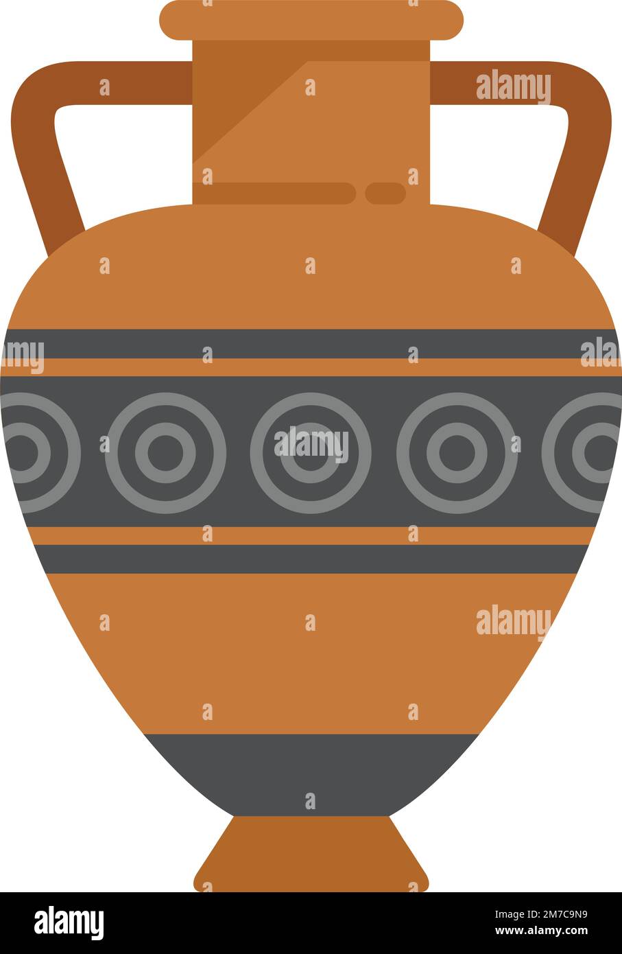Craft amphora icon flat vector. Vase jar. Rome jug isolated Stock ...