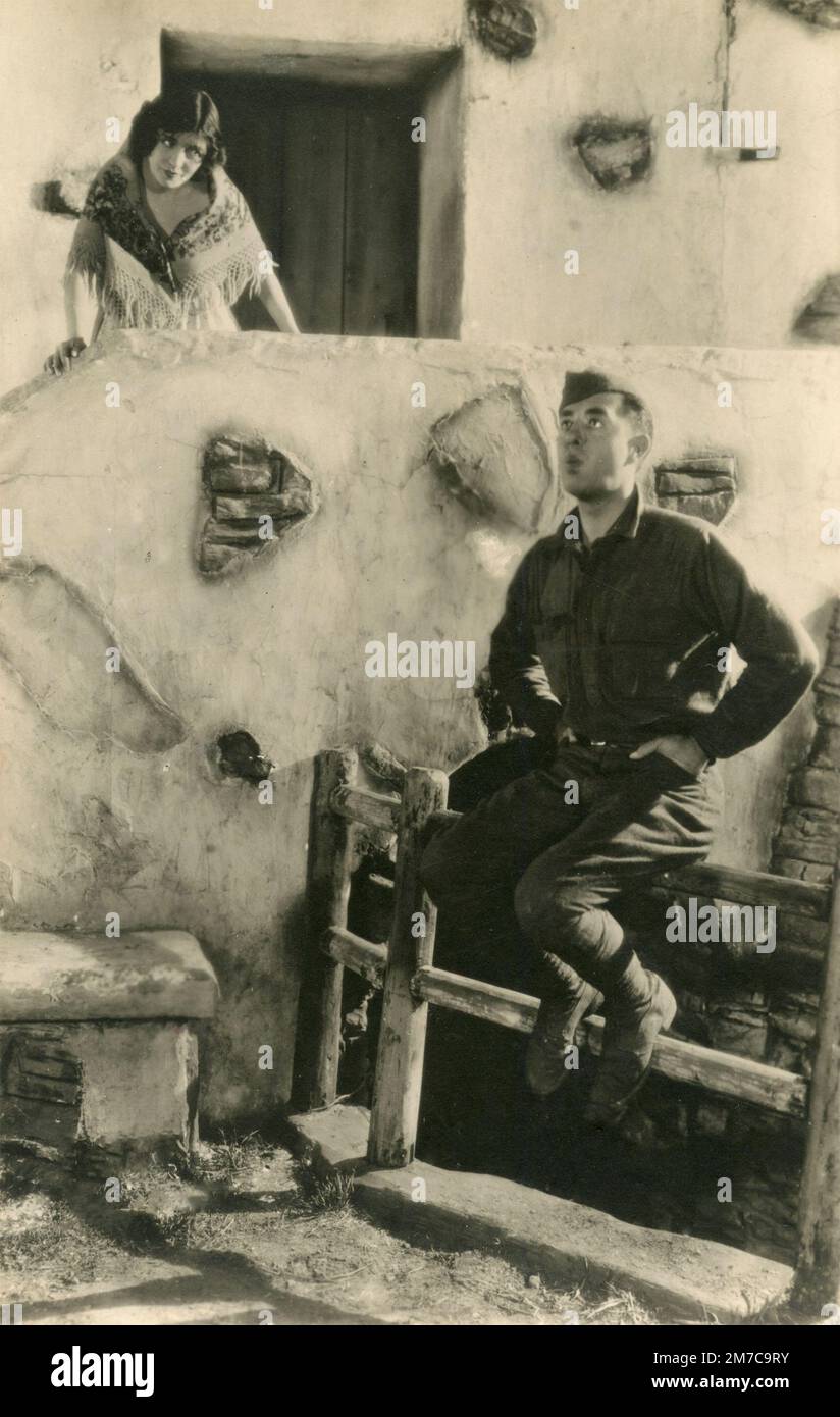 French silent film actress Renee Adoree and American actor John Gilbert ...