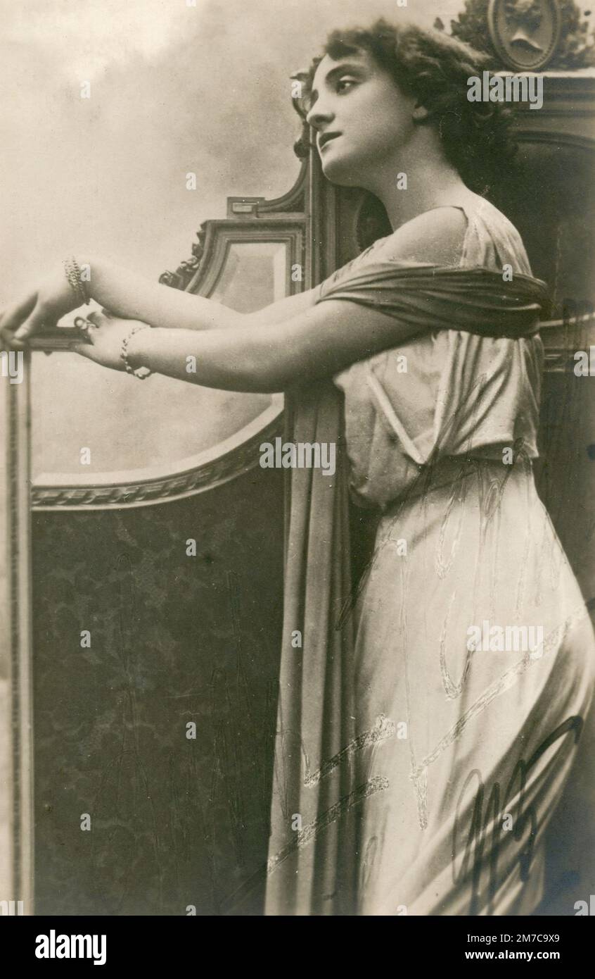 Portrait of Italian silent film actress Lyda Borelli, 1920s Stock Photo ...