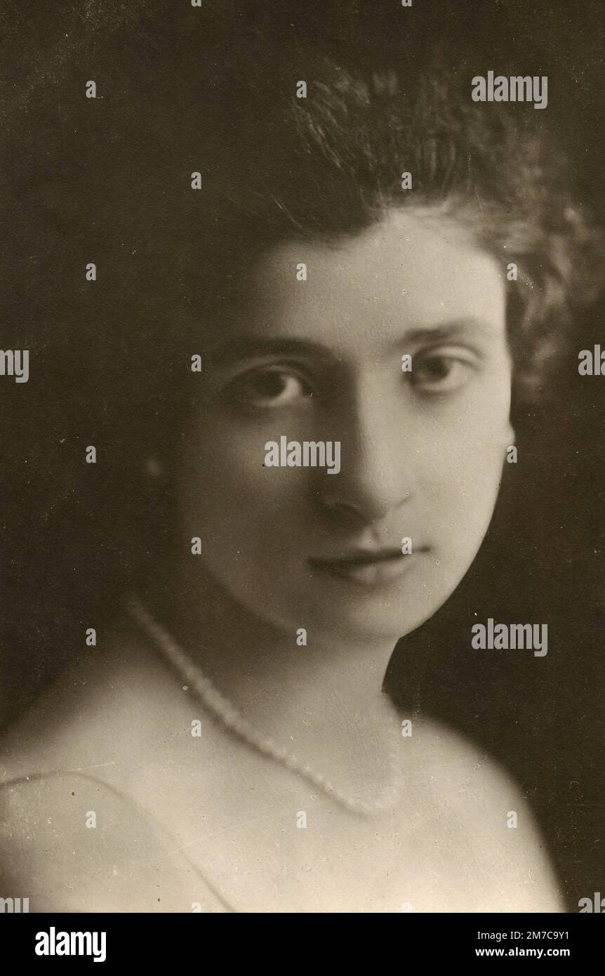 Portrait of Italian silent film actress Emma Lucarelli, 1920s Stock ...