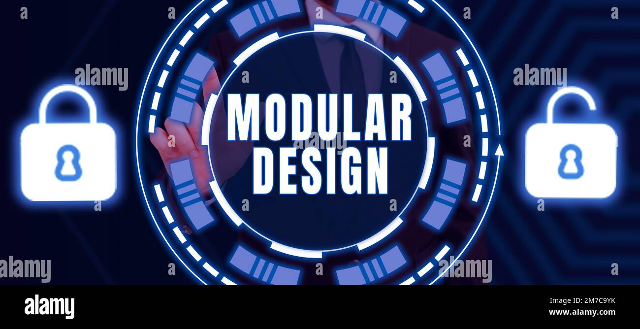 Conceptual caption Modular Design. Word for product designing to ...