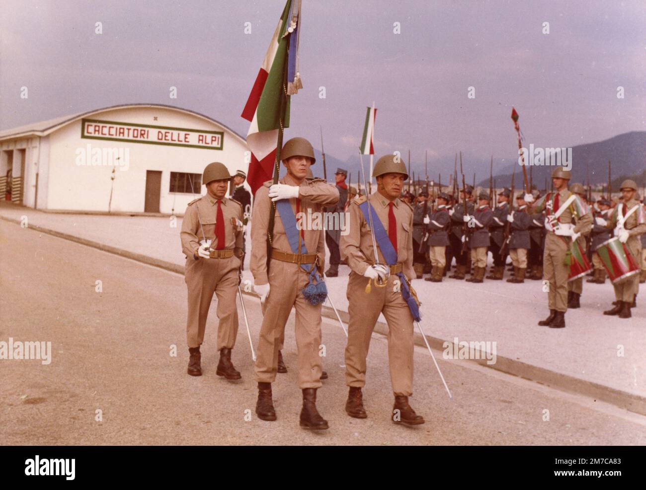Military parade of the troop Hunters of the Alps military unit, Italy ...