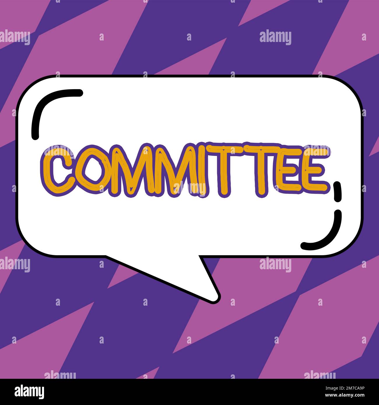 Sign displaying Committee. Conceptual photo Group of people appointed ...