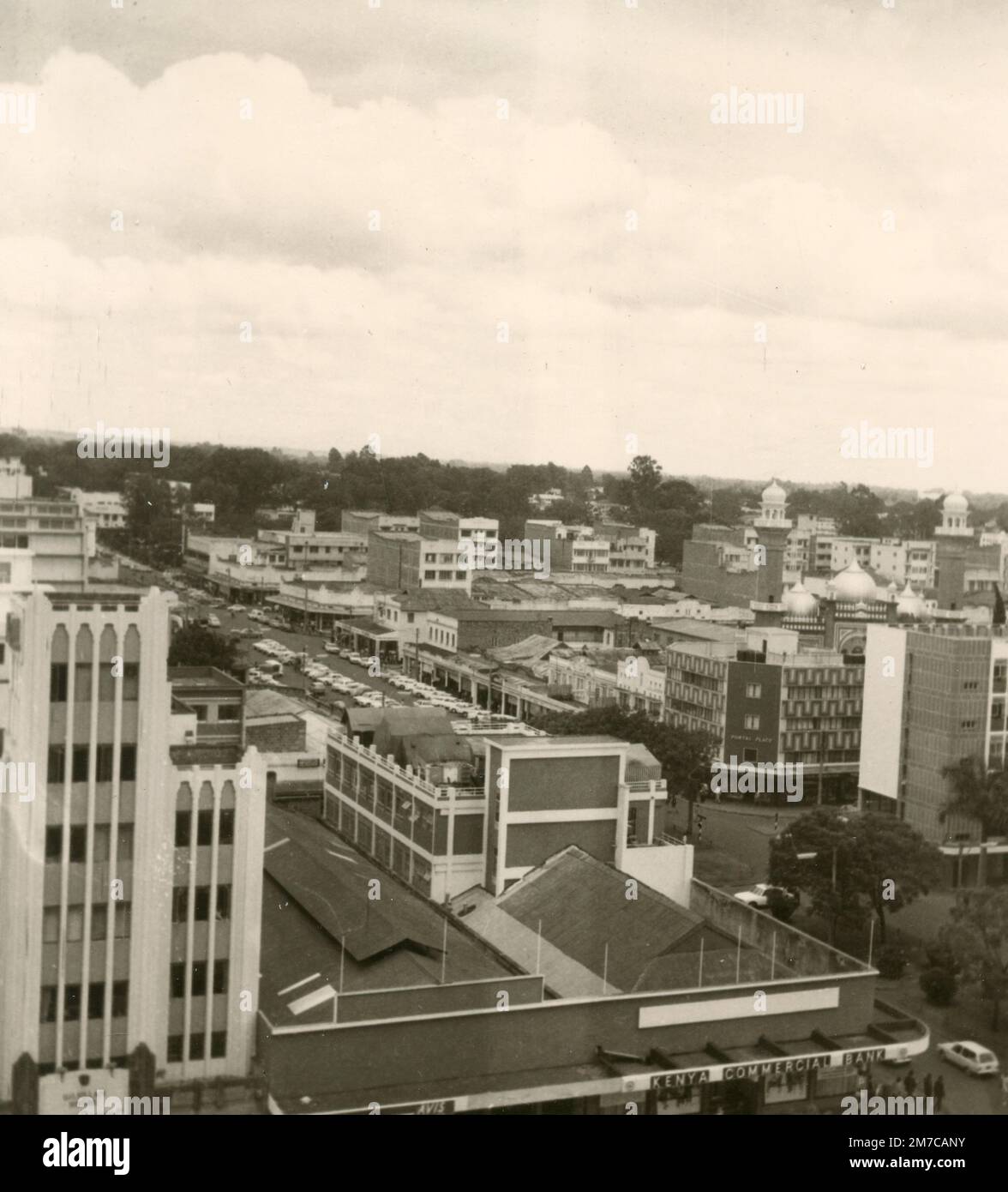 View on the Great Jamia Mosque in Nairobi from above, Kenya 1950s Stock ...