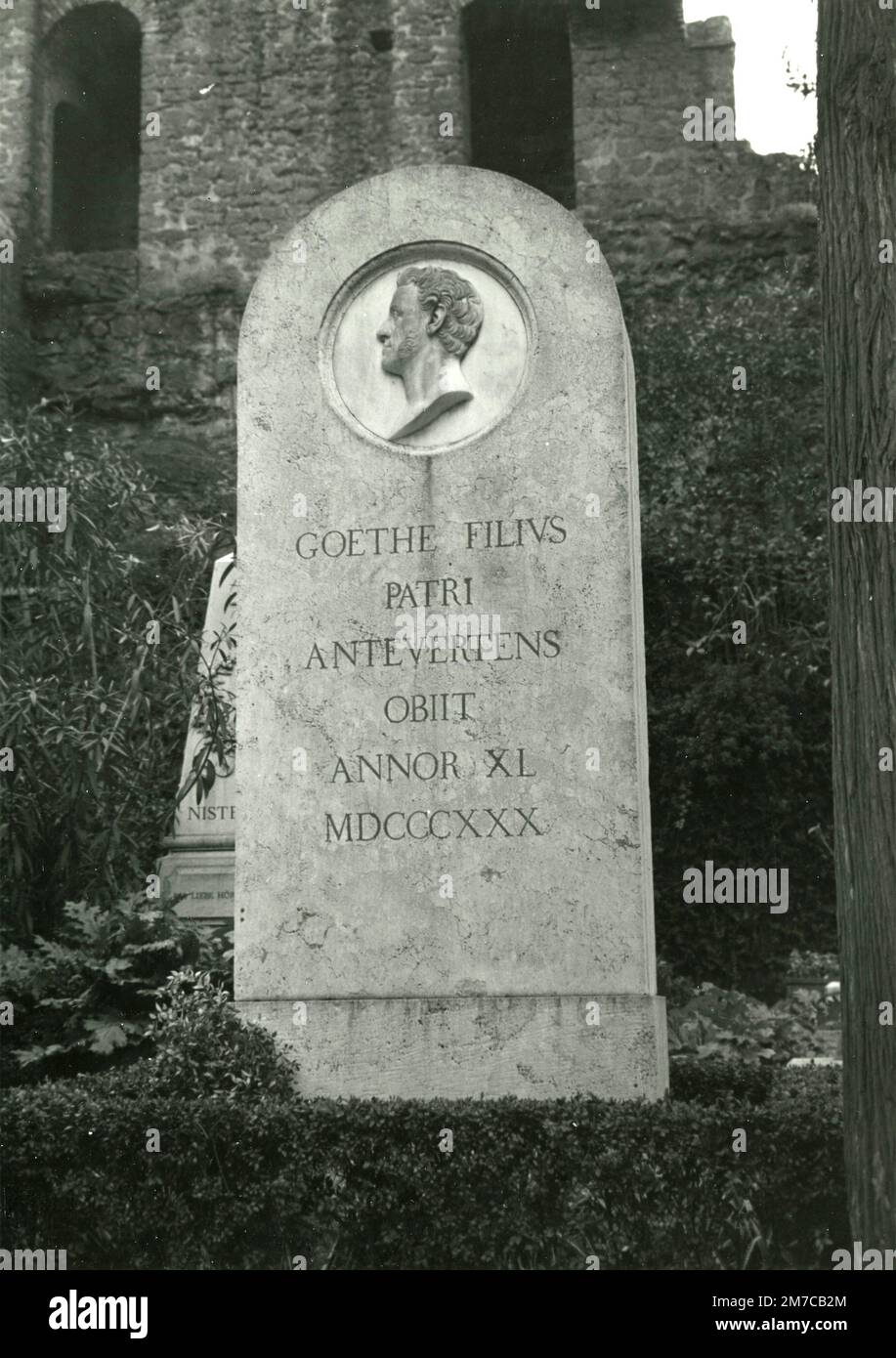Wolfgang Goethe's son tombstone in the Non-Catholic Cemetery, Rome ...