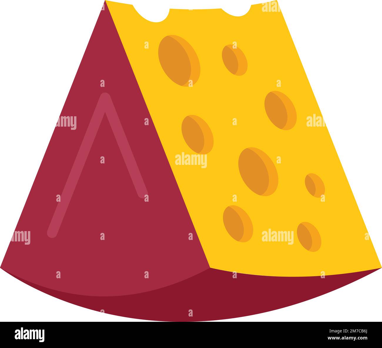 Fresh cheese icon flat vector. Food production. Cow food isolated Stock ...