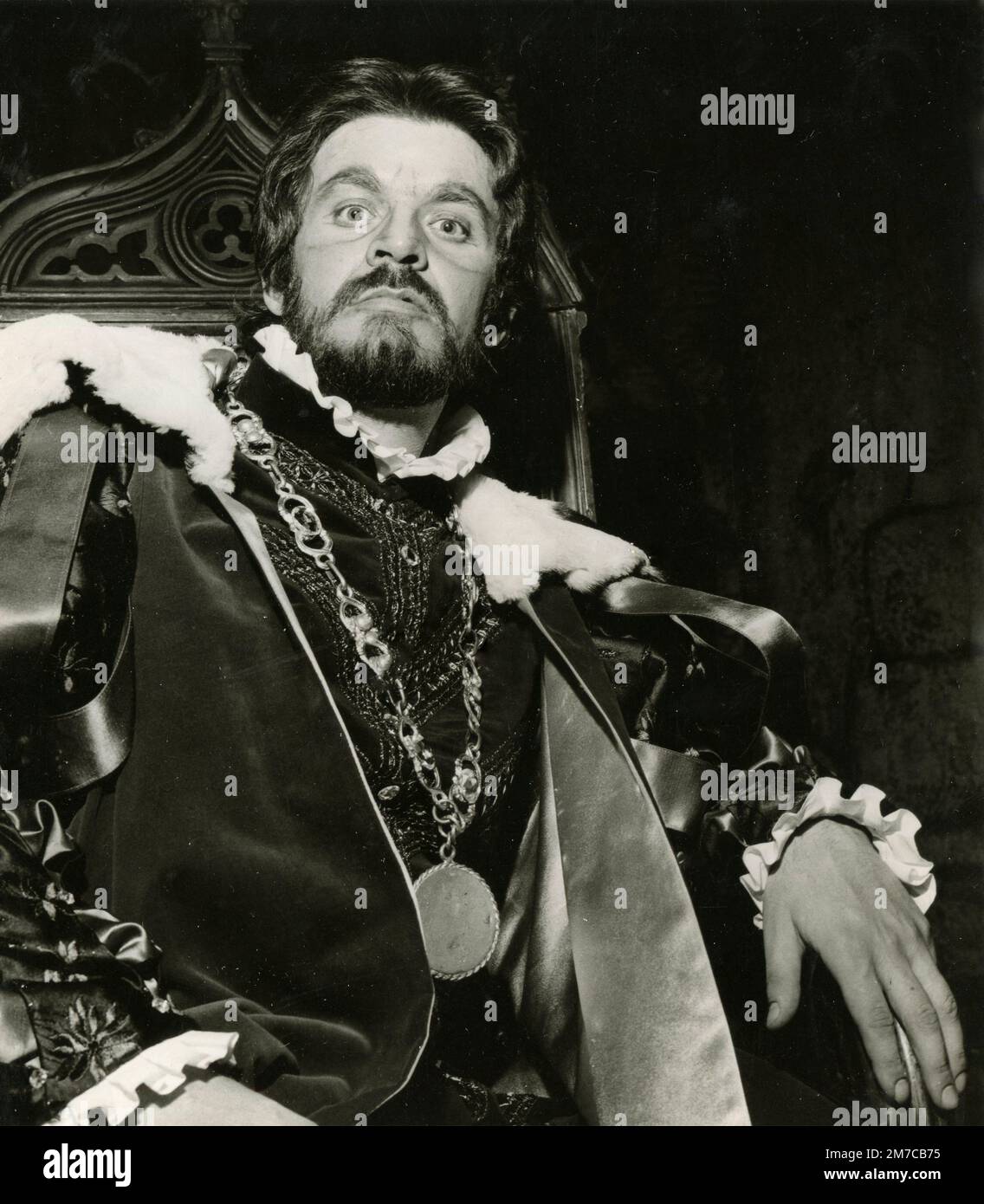 Italian opera singer basso Luigi Roni plays Anna Bolena, Mantova, Italy ...