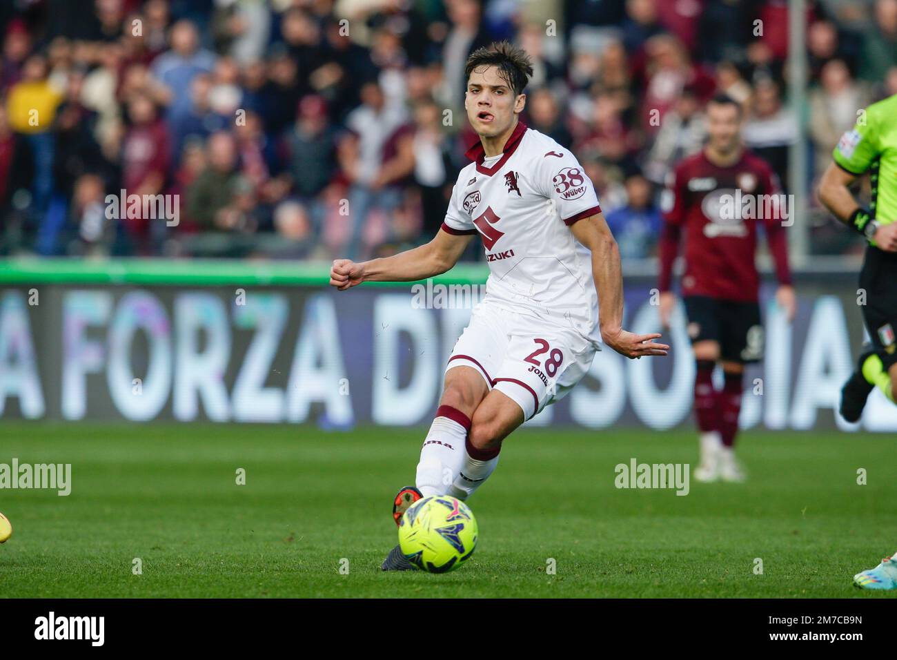 Torino's Italian midfielder Samuele Ricci controls the ball during the ...