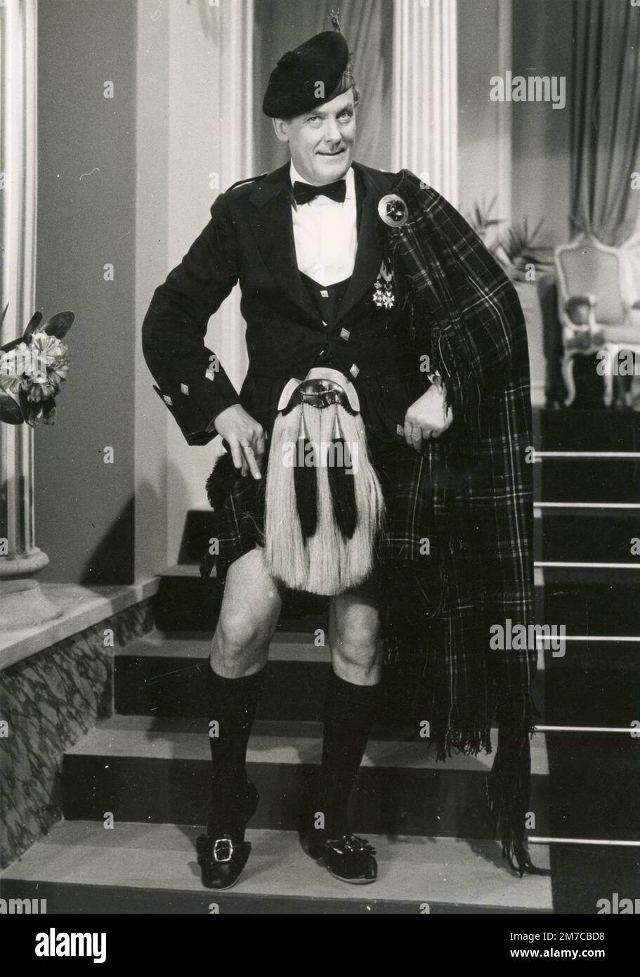Danish actor Erik Frederiksen in the movie Flagermusen, Denmark 1966 ...