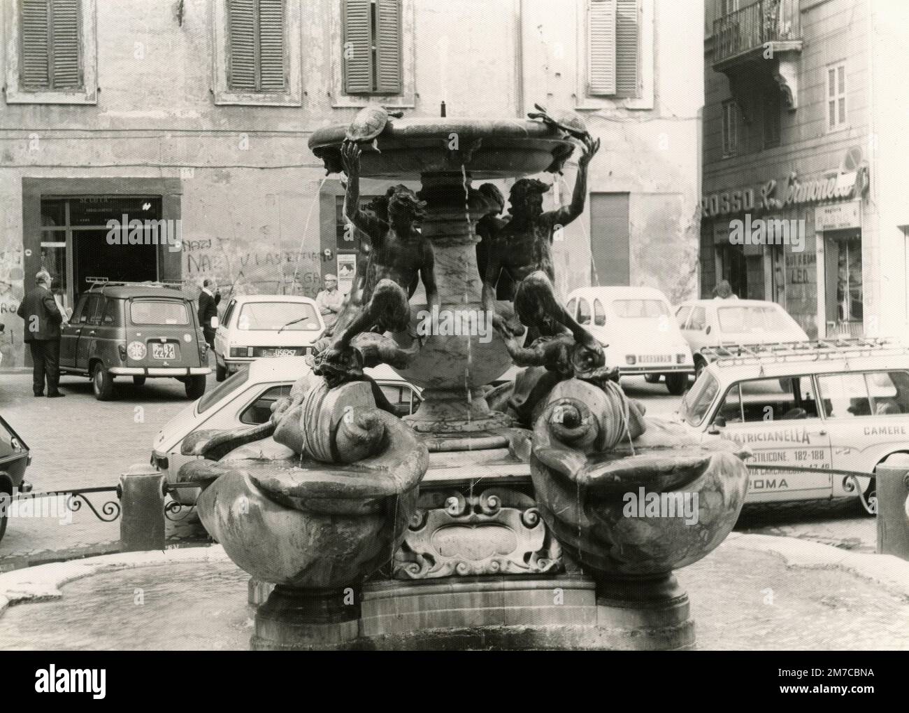 The Turtle Fountain in Piazza Mattei, Rome, Italy 1976 Stock Photo - Alamy