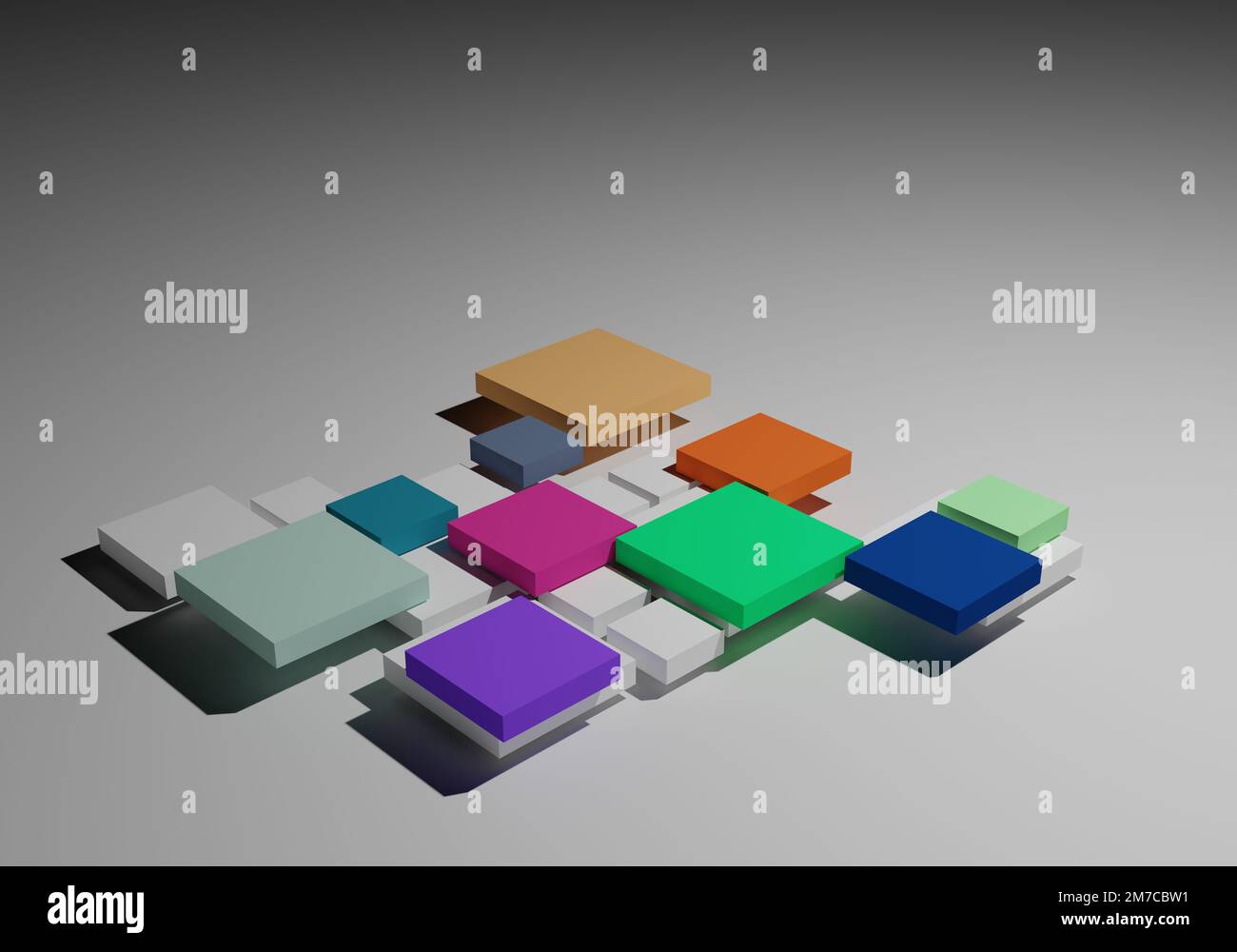 Various forms of 3d rendering designs that can be used for poster ...