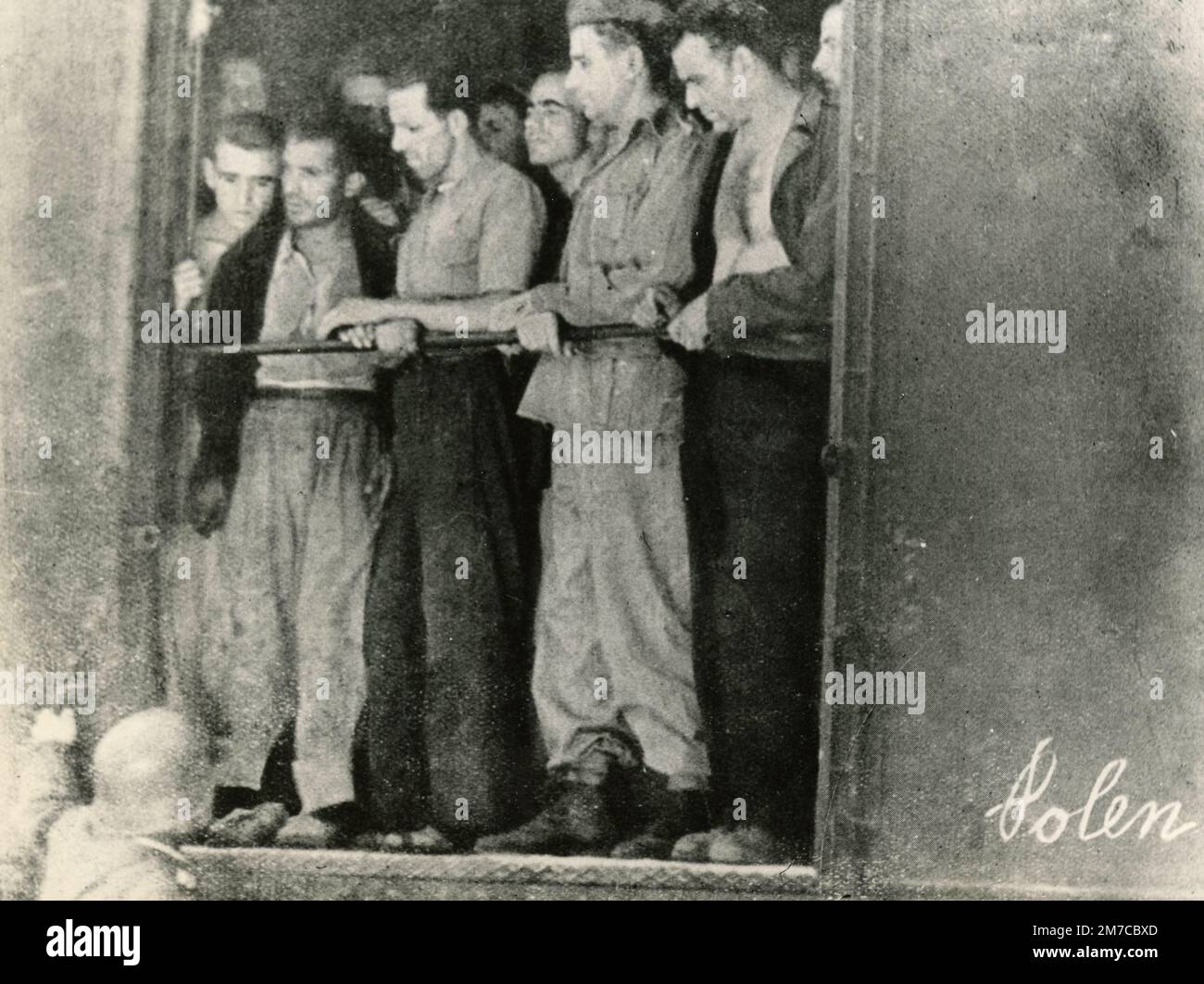 Jews to be deported to concentration camps on the train, Poland 1940s ...