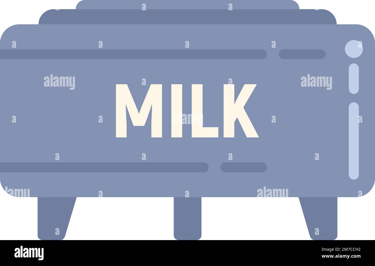 Factory milk tank icon flat vector. Food cheese. Dairy process isolated Stock Vector Image & Art ...